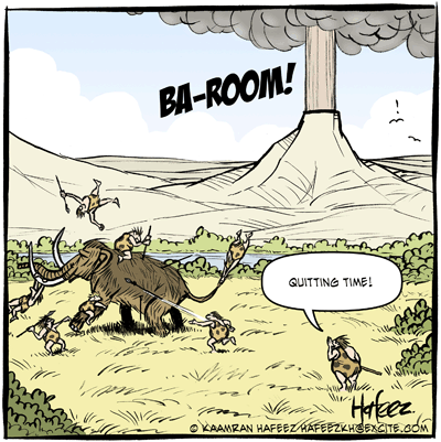 QUITTING TIME - Bozo cartoon