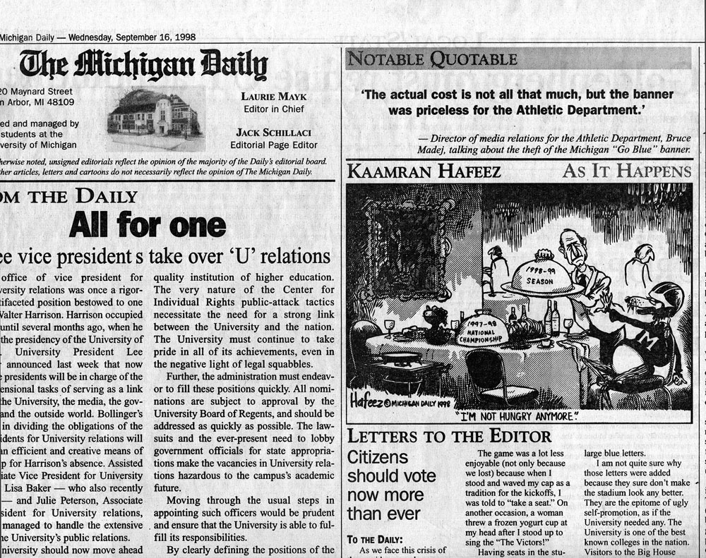 THE MICHIGAN DAILY - September 16, 1998