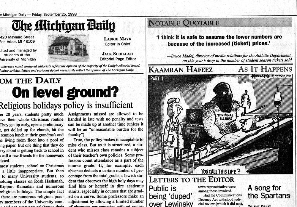 THE MICHIGAN DAILY - September 25, 1998