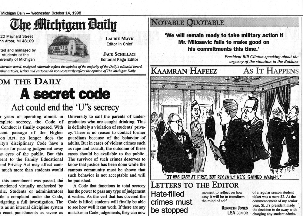 THE MICHIGAN DAILY - October 14, 1998