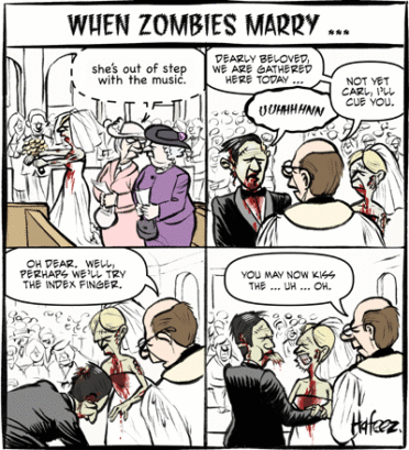 ZOMBIE WEDDING - Bozo cartoon
